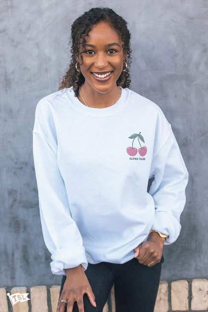 Alpha Gamma Delta Cherry Crewneck – The Social Life