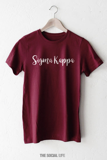 Sigma Kappa Cursive Tee – The Social Life